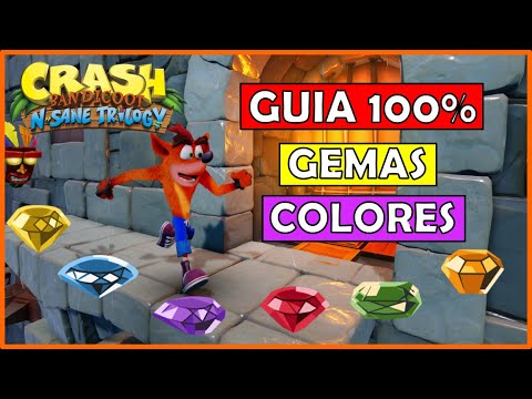 Guia 100% - TODAS las GEMAS de COLORES 💎| CRASH BANDICOOT 1 - YouTube