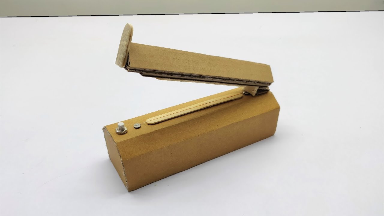 How to make Plastic Bag Sealing Machine From Cardboard - YouTube
