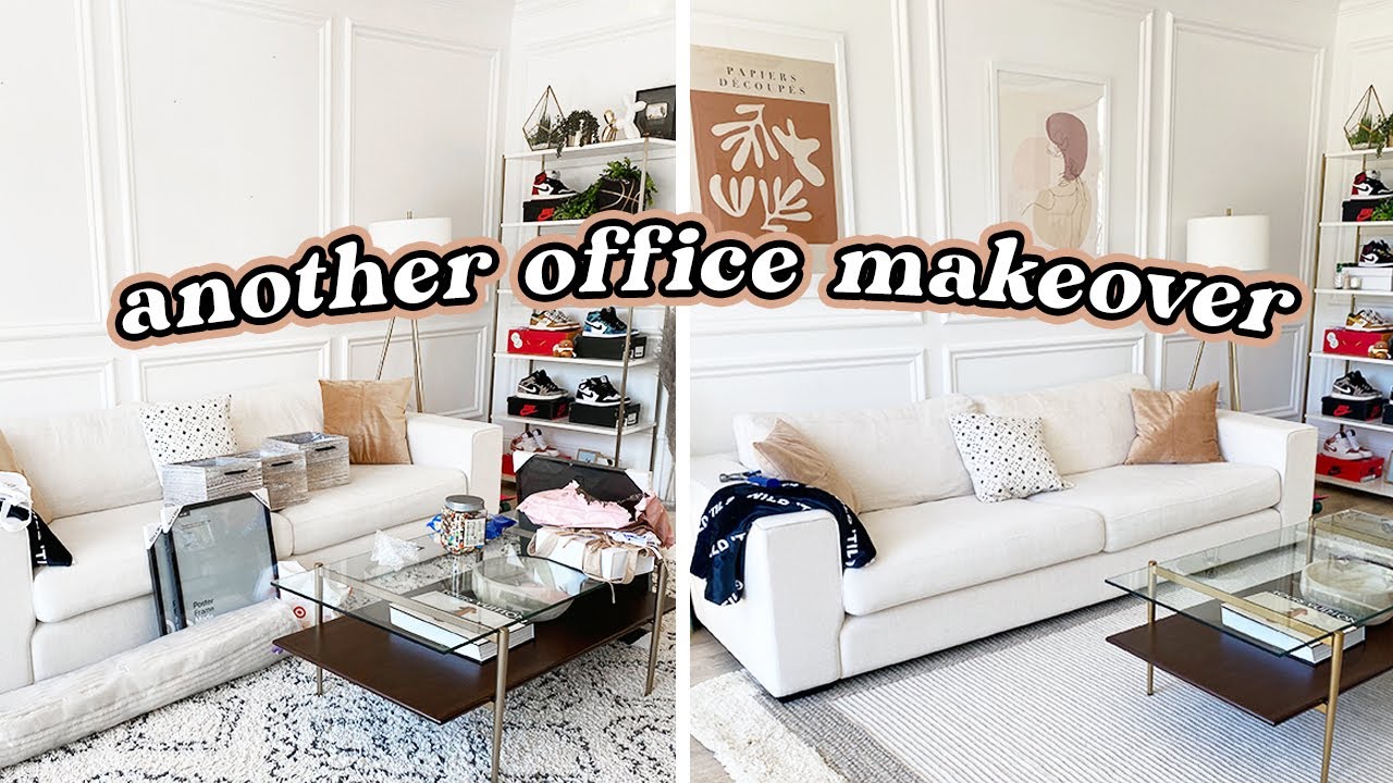 (Another) Office Makeover! Progress + New Decor - YouTube