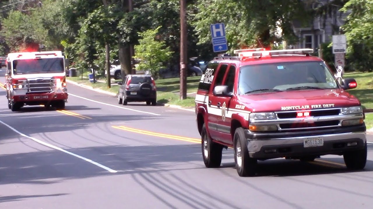 Montclair Fire Department Car 4 And Engine 1 Responding 7-11-18 - YouTube