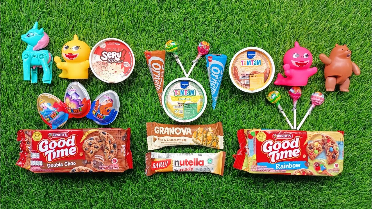 banyak permen yupi,choki choki,bebek,kuda poni,kuda,kinder joy,permen ...