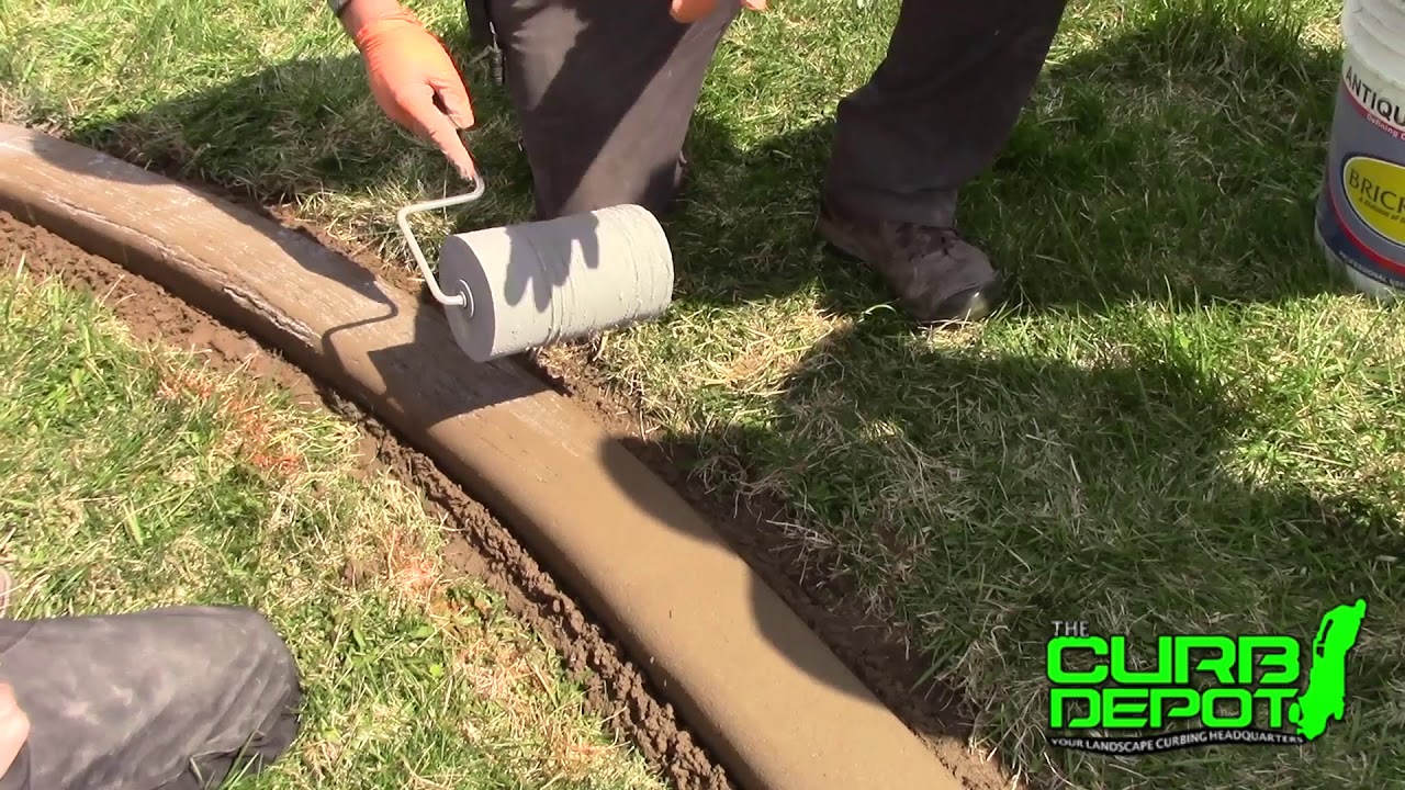 How to Properly Hold a Roller for Landscape Curbing | The Curb Depot ...