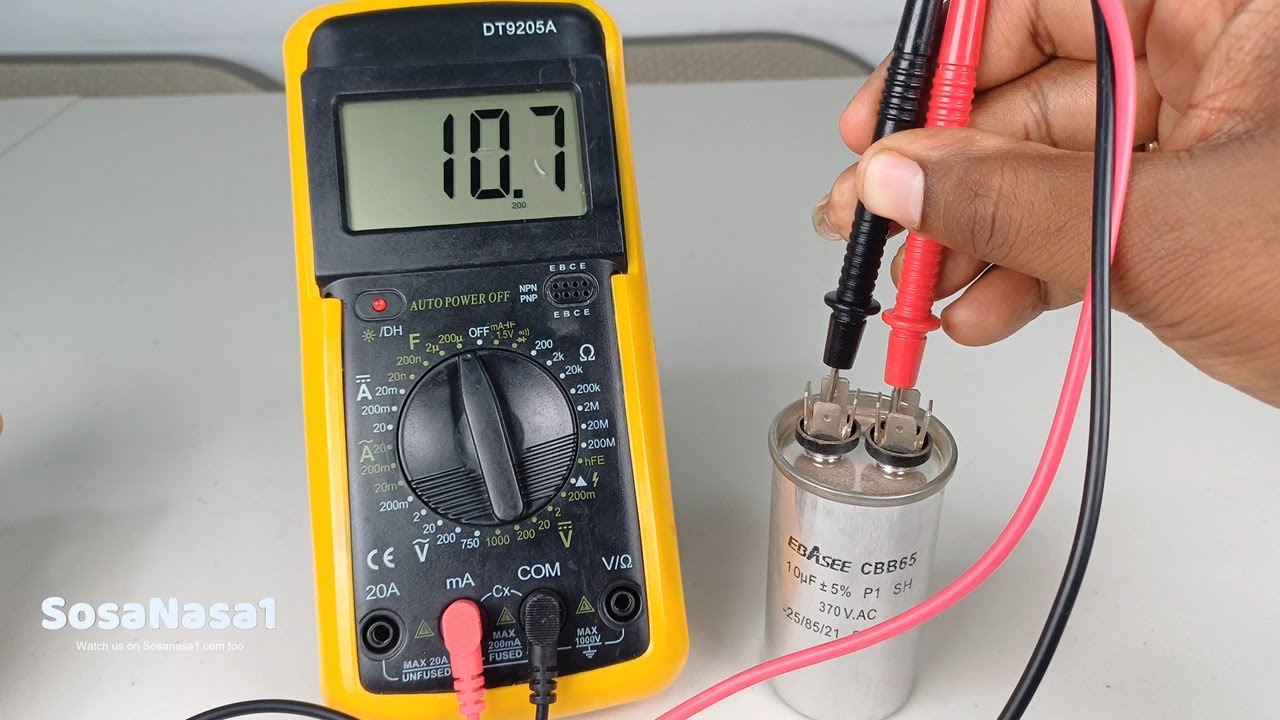 How to test a capacitor with a digital multimetrer DT9205A (4K UHD ...