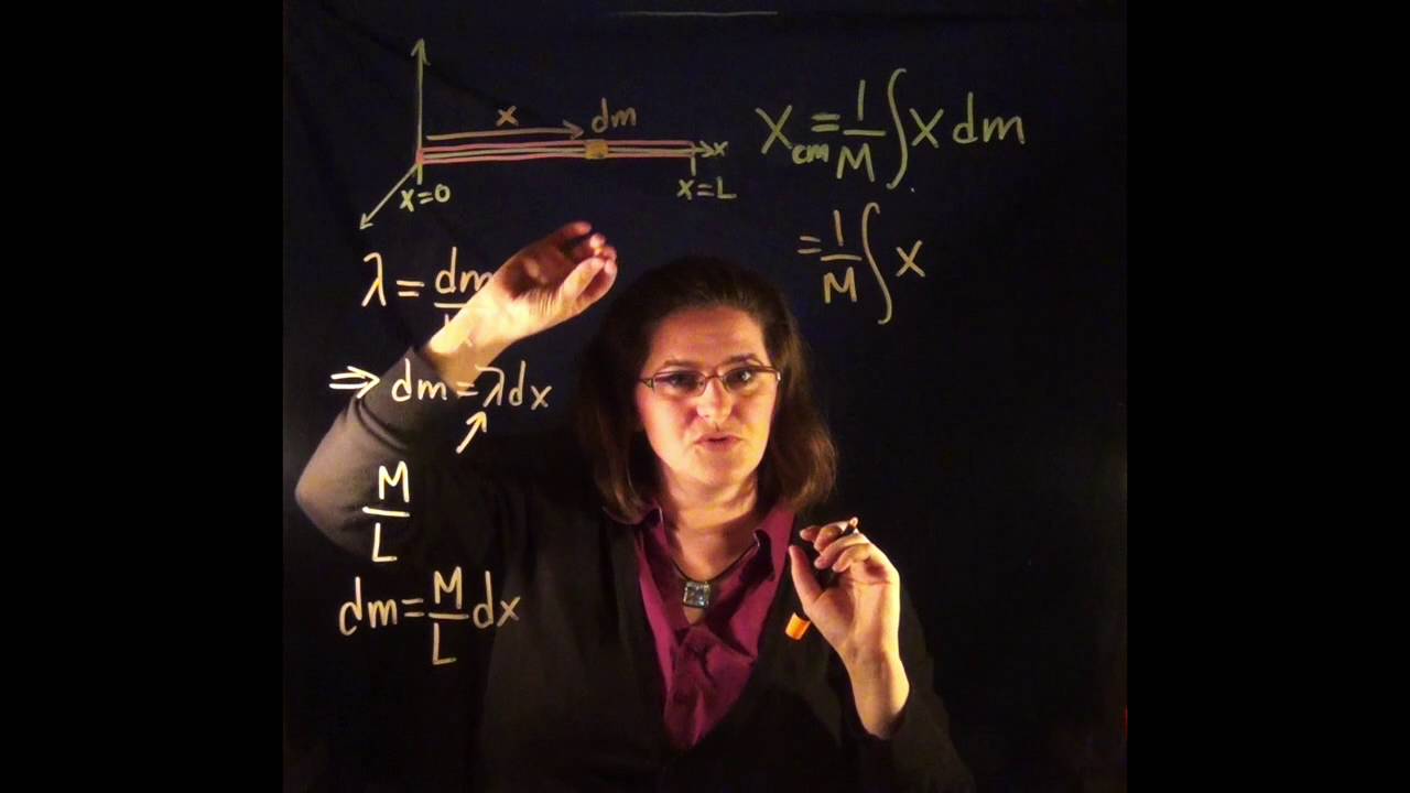 Center of mass of a rod using calculus - YouTube