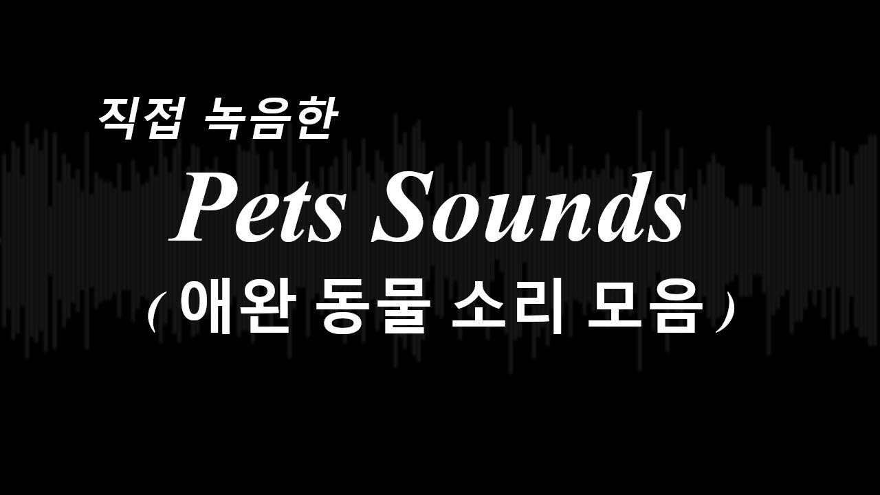 [무료효과음]애완동물울음소리/Pets Sound /ペット音, animaux domestiques son, 宠物声音 ...