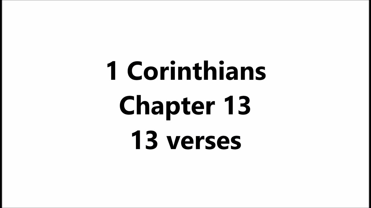 1 Corinthians Chapter 13 (AUDIO with SCRIPTURE KJV 1769) [with italics ...