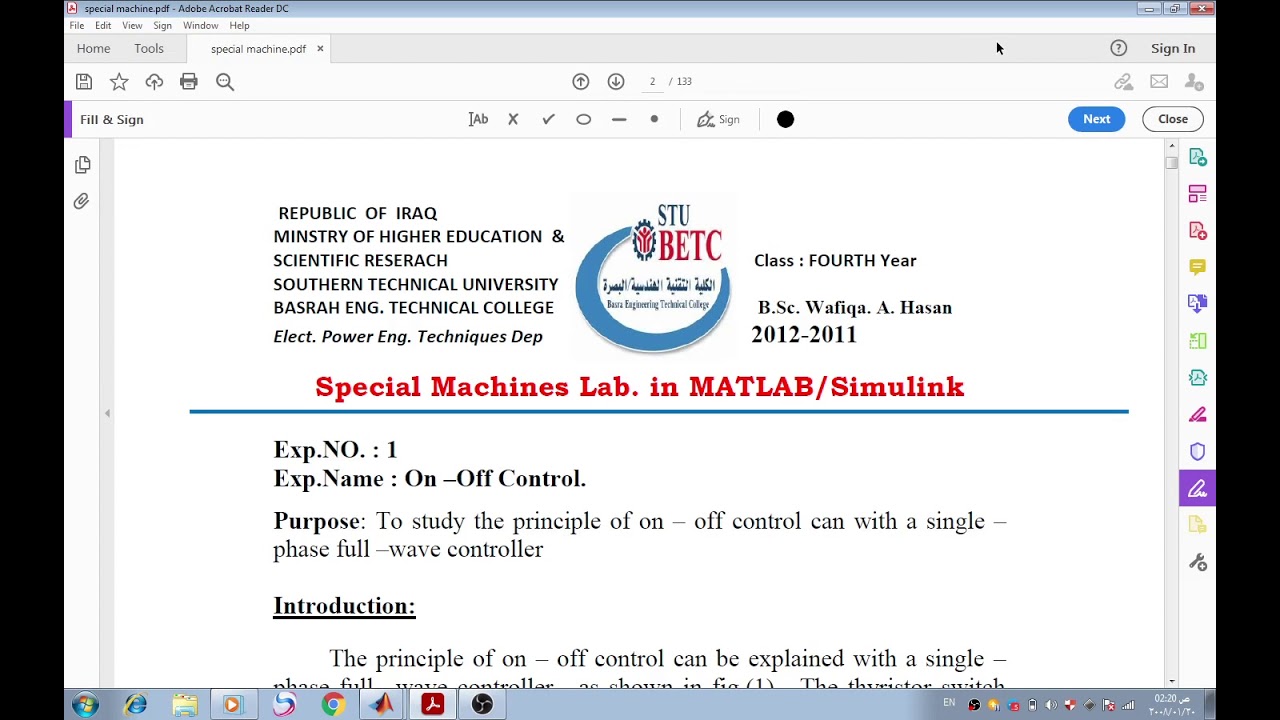 Special machine Lab. Exp.name:on_off control - YouTube