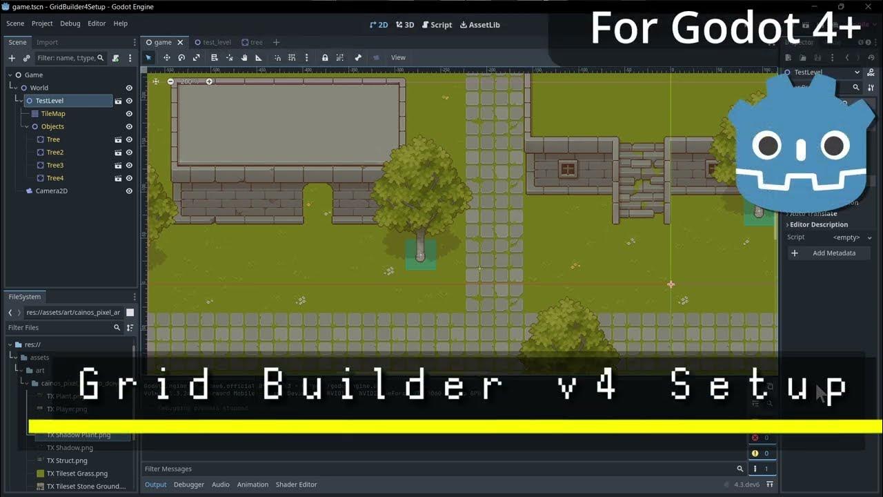 Grid Builder 4.0 Setup Guide - Godot 4 In-Game Place Objects on 2D Grid Plugin - YouTube