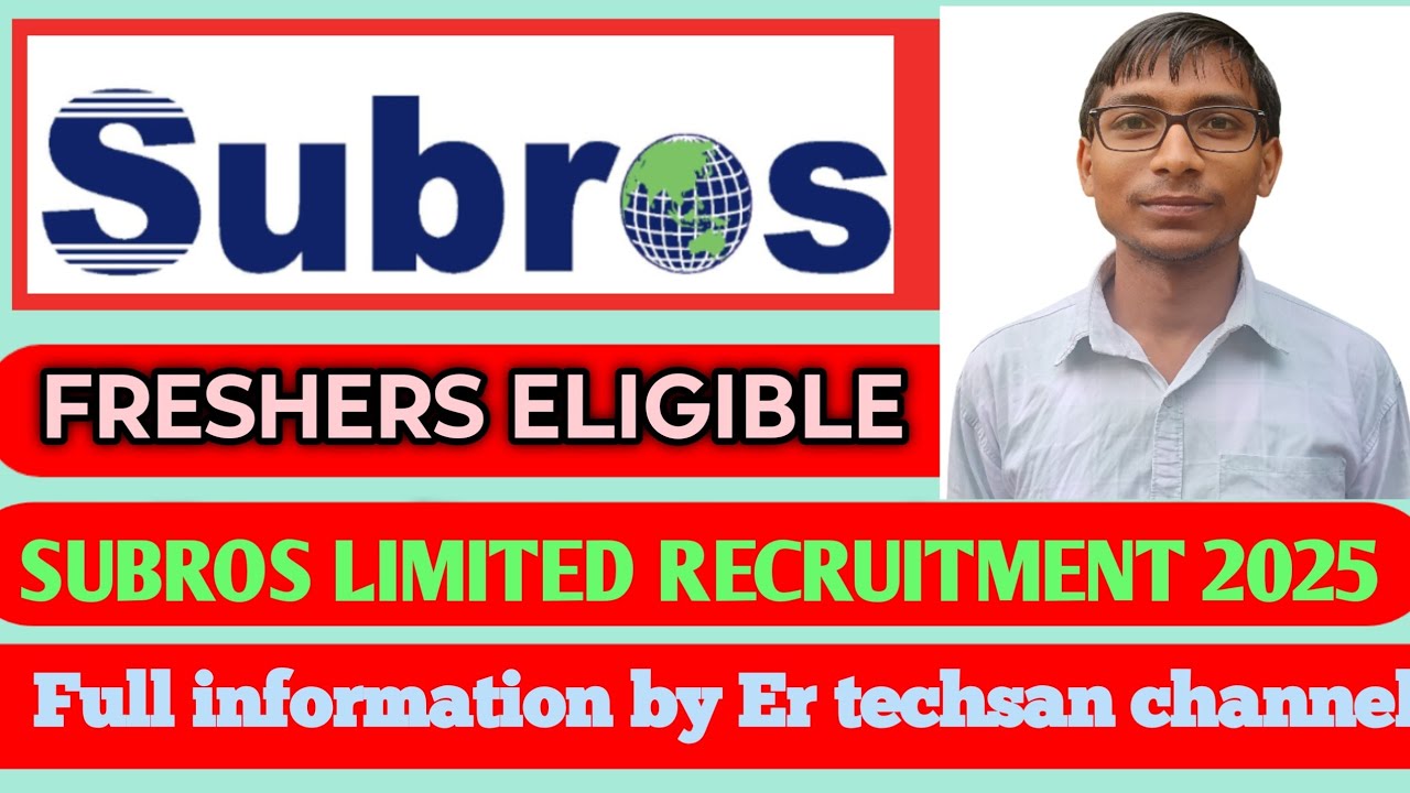 Subros limited recruitment 2025 ll subros hiring ll freshers eligible ...