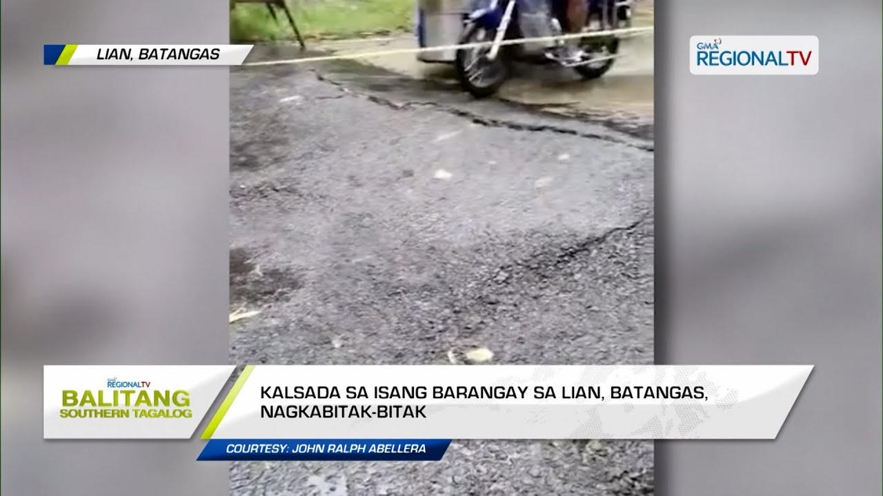 Balitang Southern Tagalog: Bitak sa Kalsada - YouTube