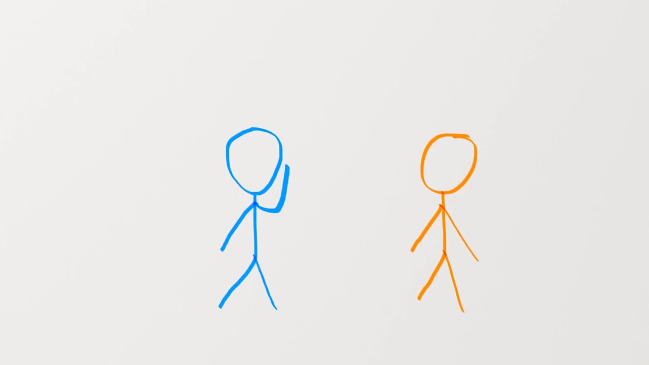 Stickman Walk and High-five - YouTube
