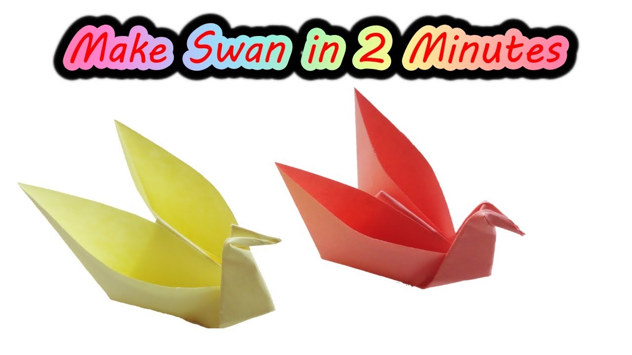 How to make Origami Swan | Paper craft for Kids | Paper Bird | Make ...