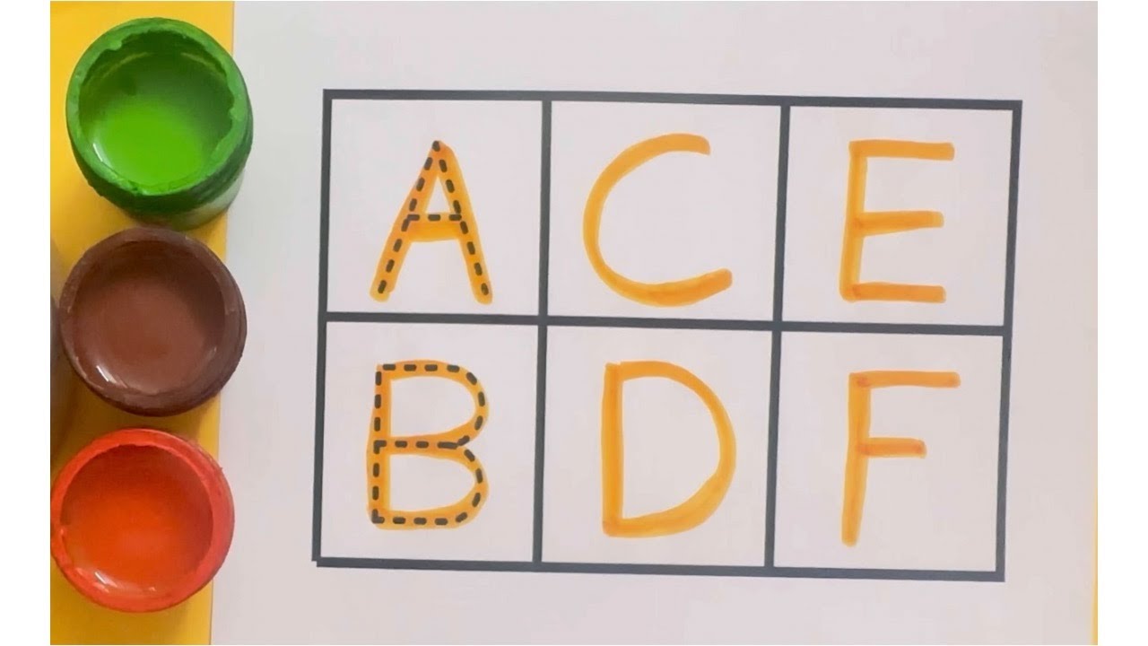 ABCDEF learning for toddlers writing | Learn to Write ABCDEF for kids ...