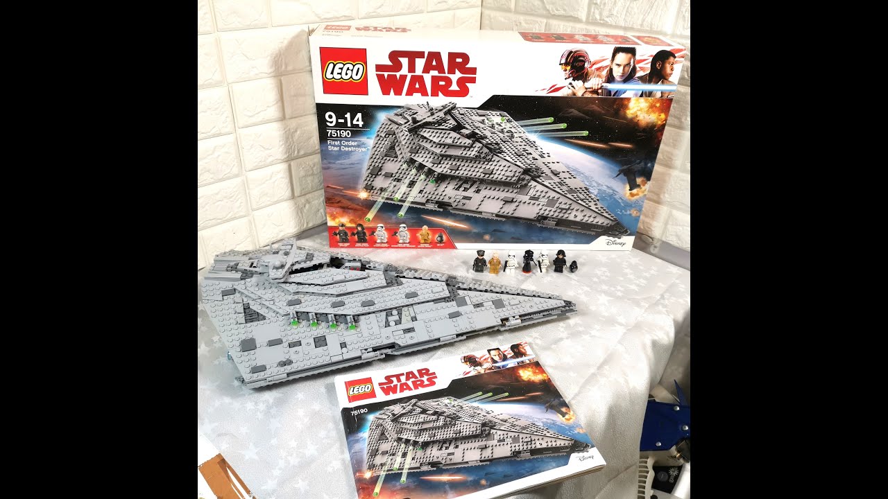 Star Wars Lego 75190 First Order Star Destroyer Boxed 100% Complete ...