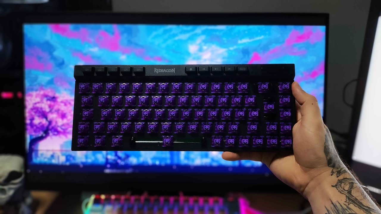akko lavender purple + redragon magic wand | teclado custom - YouTube