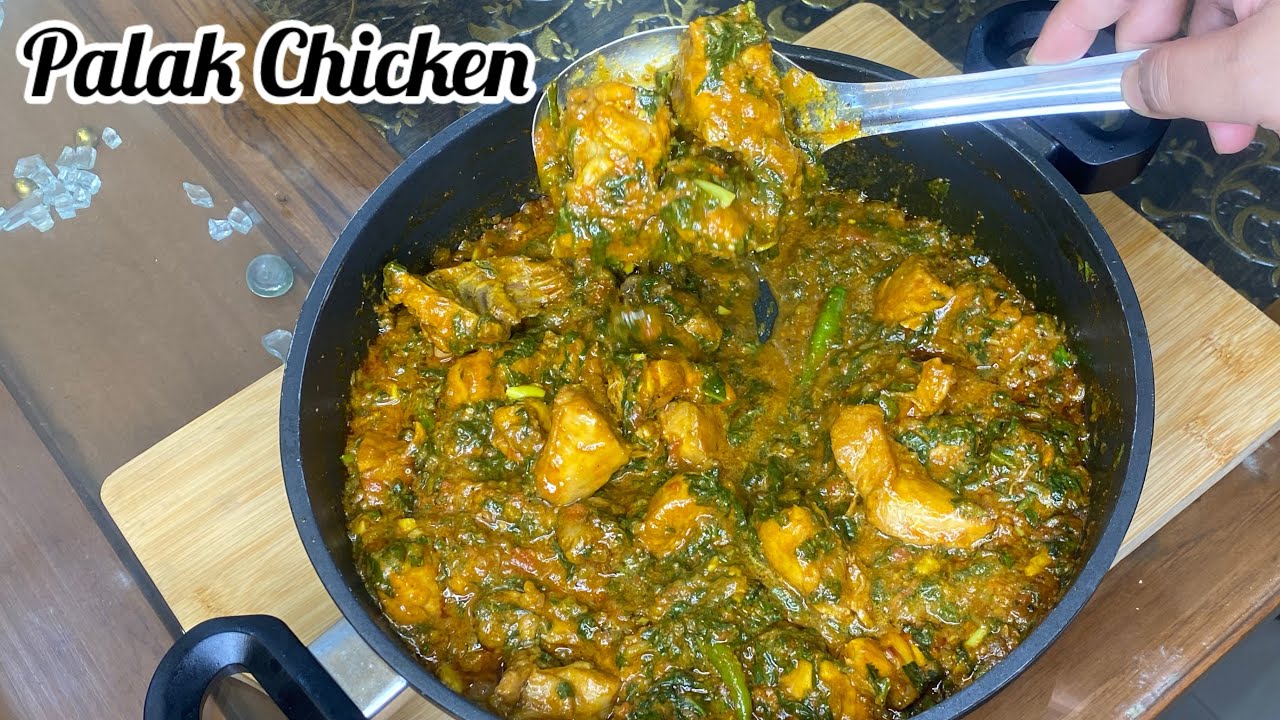 Dhaba style Palak Chicken Recipe |Chicken saagwala |Spinach Chicken ...