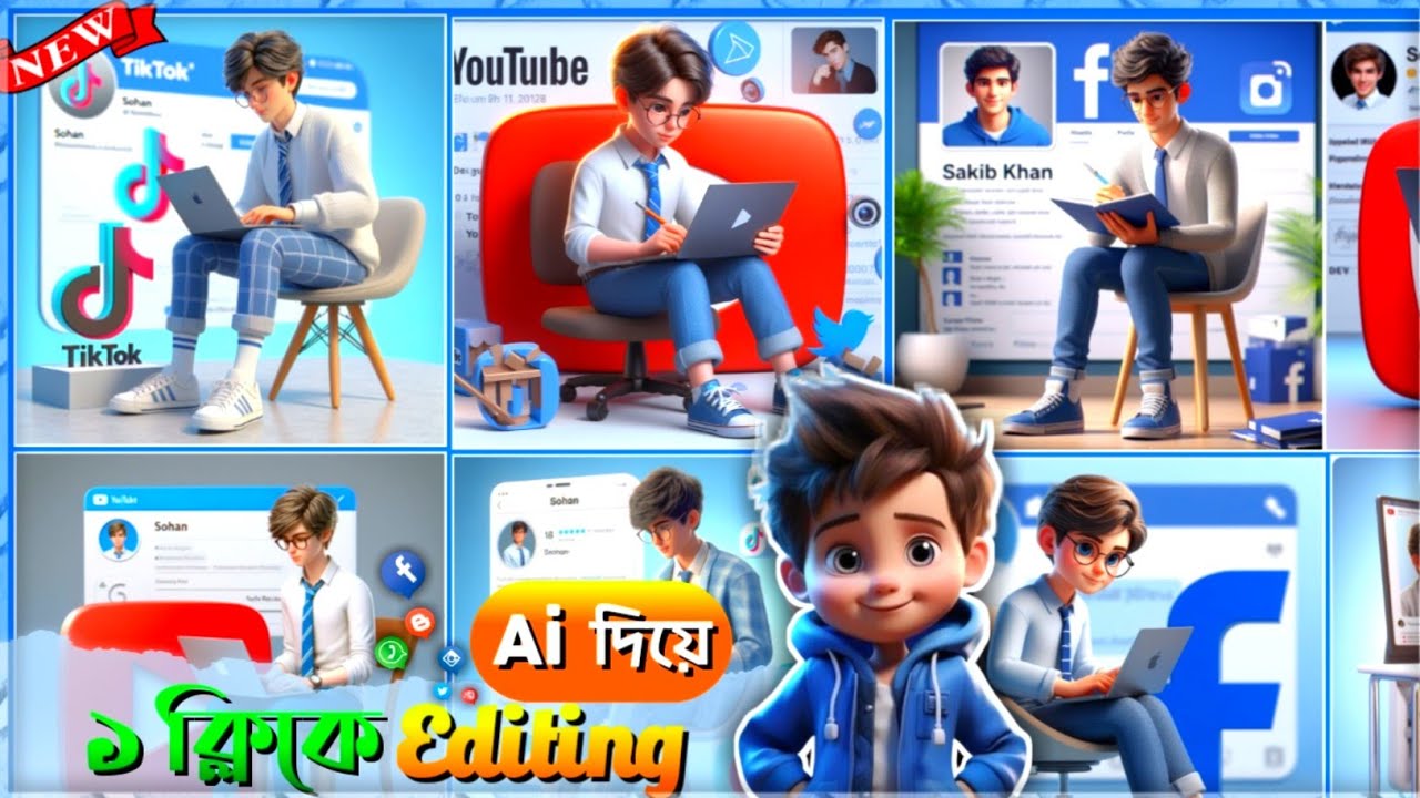 How To Create 3D AI Social Media Profile Viral Image | Trending Photo ...