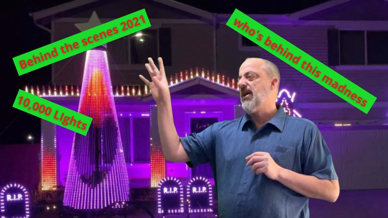 Behinds the Scenes 2021 small Xlights RGB light show with 10,000 Lights ...