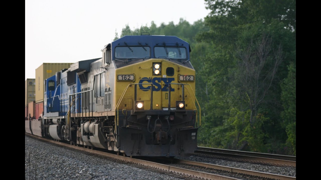 CSX intermodal Train Game Farm Road New Scotland NY August 2004 with a ...