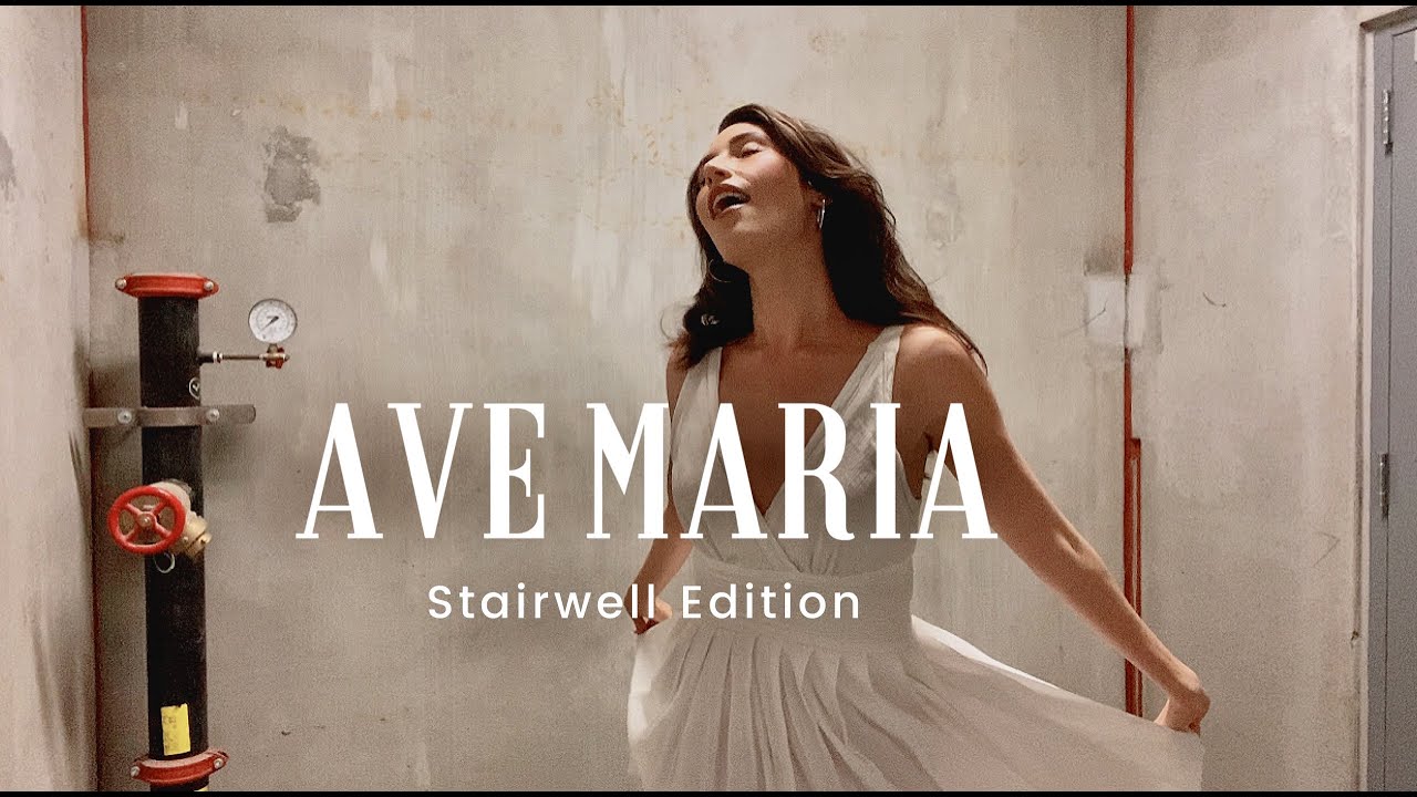 "Ave Maria" in a stairwell with the best acoustics EVER - YouTube