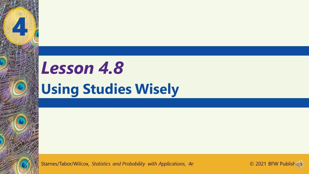Honors Stats: 4.8 Using Studies Wisely - YouTube