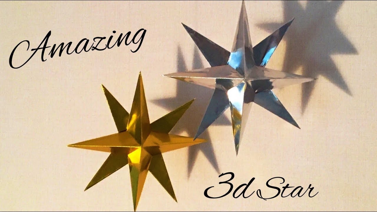 3D Paper Star - Origami Star - How to Make a Star - Handmade Craft ...