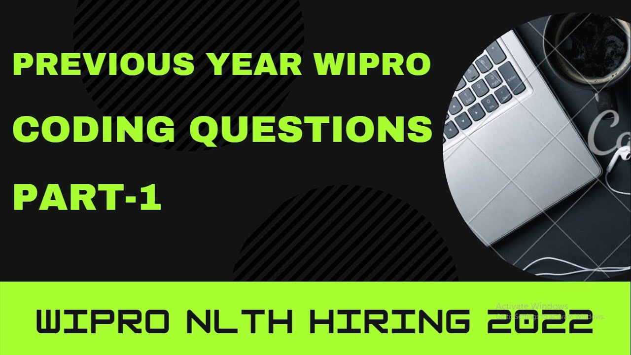 Wipro NTH coding questions 2022 || Frequently asked coding Questions || coding4u - YouTube