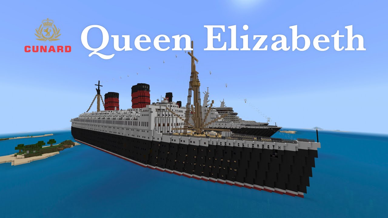 Minecraft RMS Queen Elizabeth [1960s Refit] - YouTube
