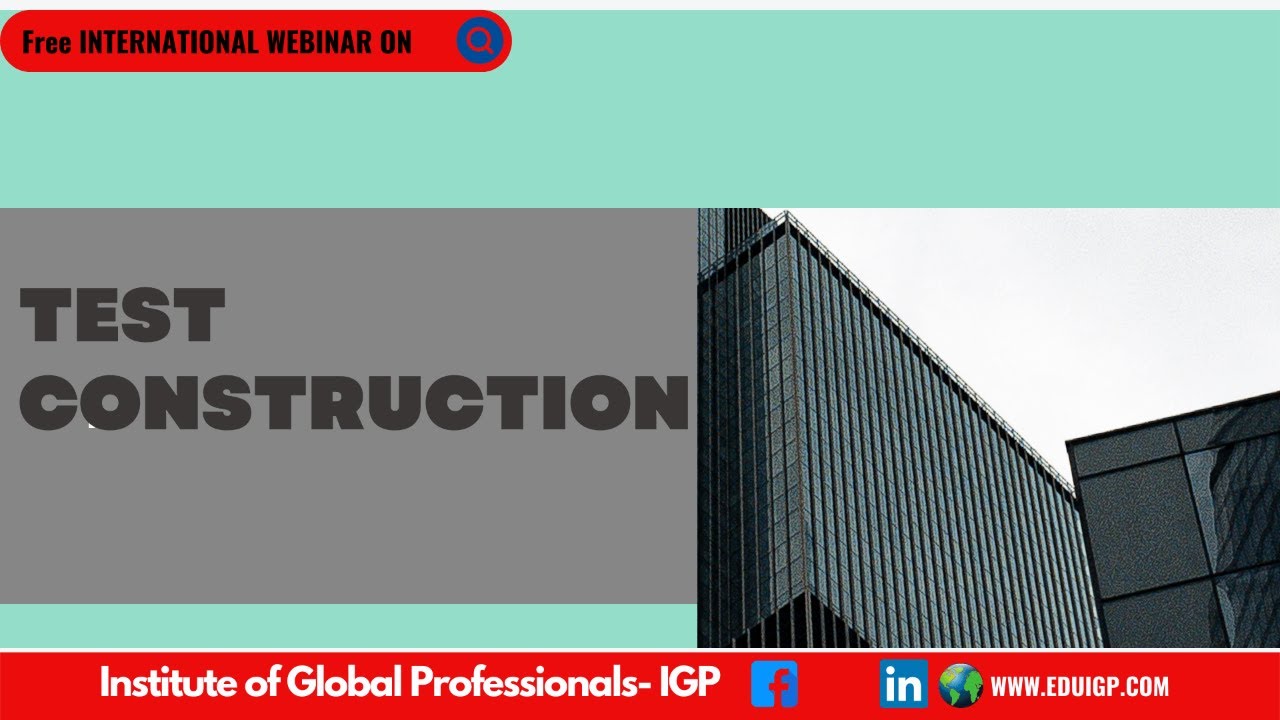 TEST CONSTRUCTION - YouTube