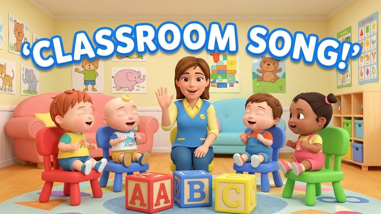 🎒 Classroom Song for Kids | Teacher & Students Dialogue | 3D Learning ...