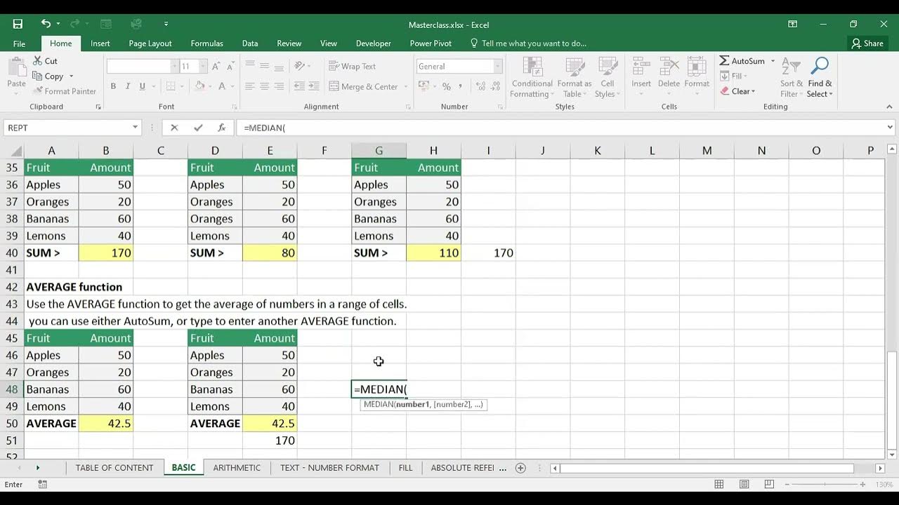 FULL MICROSOFT EXCEL MASTERCLASS - YouTube