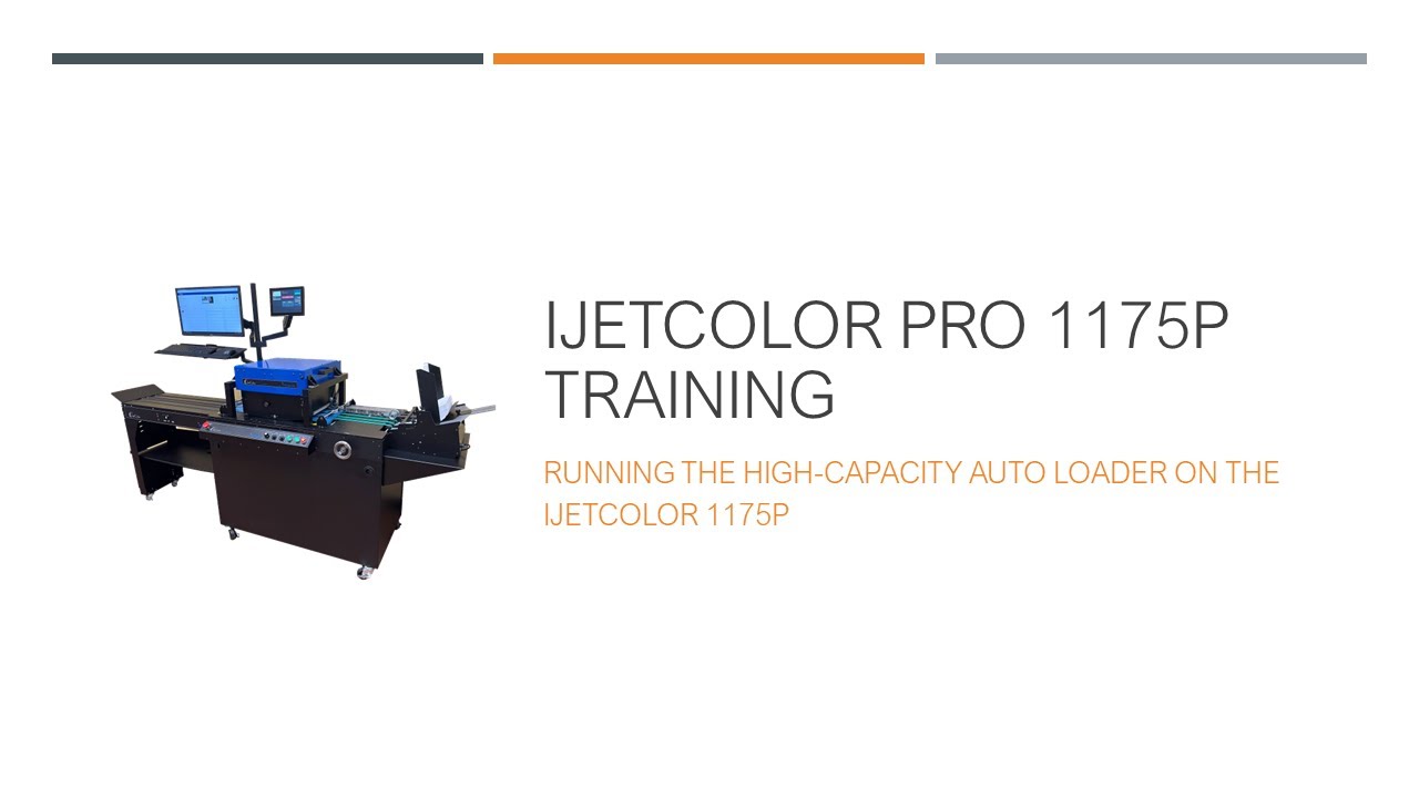 Running The High-Capacity Auto Loader On The iJetColor 1175P - YouTube