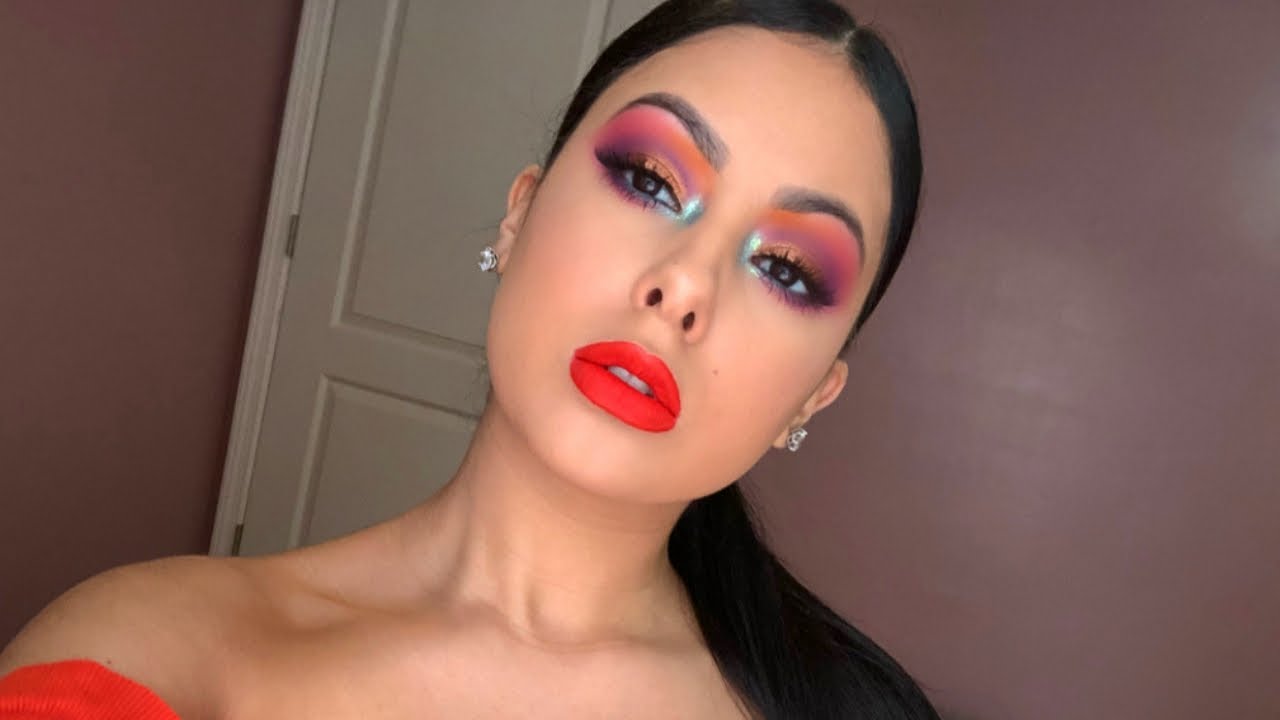Bold Colorful Makeup Tutorial - YouTube