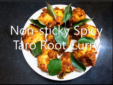 Spicy Taro Root Fry | | Non-sticky Spicy Taro Root Curry - YouTube