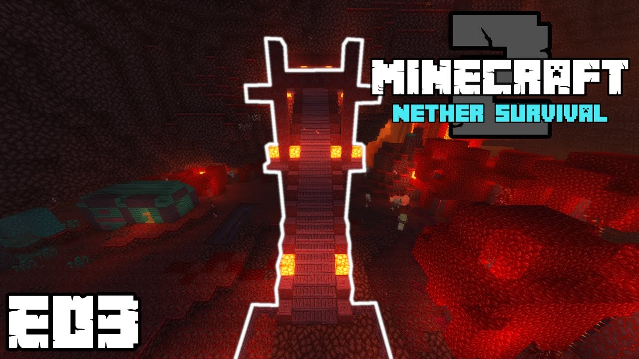 Minecraft Nether Survival Season 2 | Finishing Staircase and RESPAWN ...