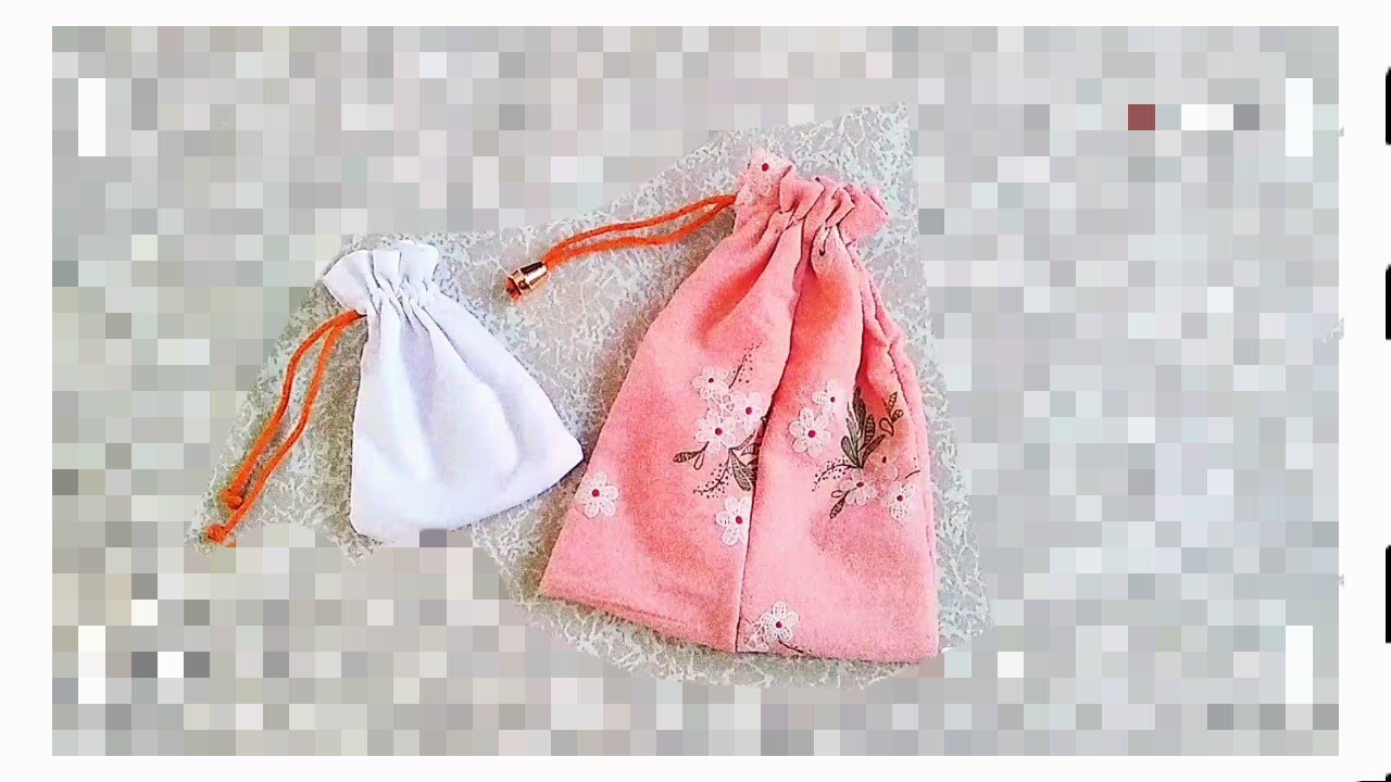 DIY Drawstrings Make-up Pouch (Joyce Cayanan) - YouTube