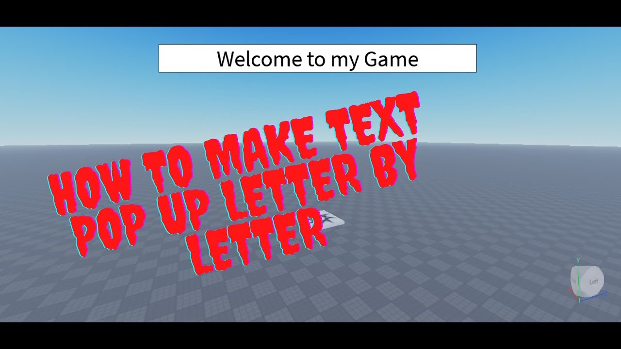 How to make text pop up letter by letter in Roblox Studio - YouTube