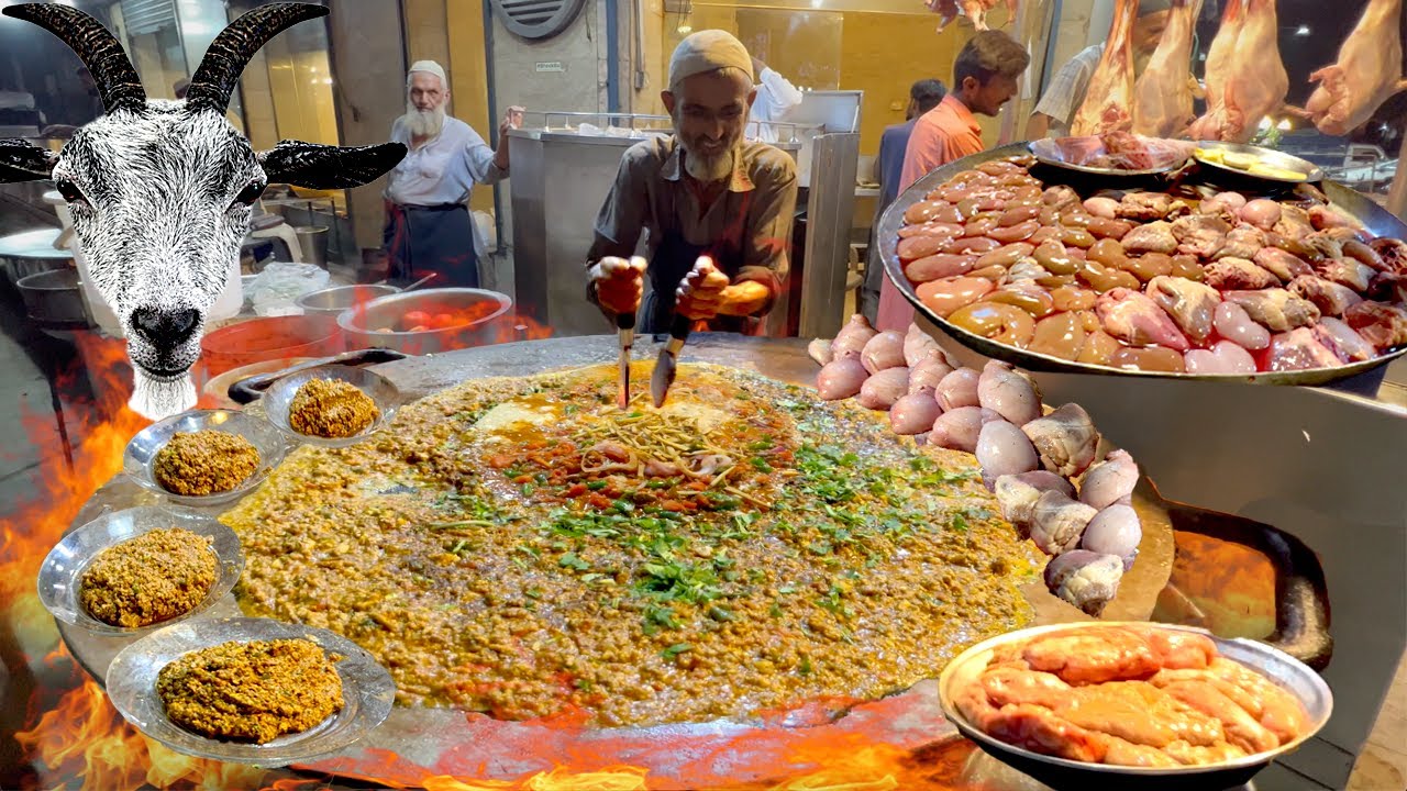 MOST INSANE STREET FOOD IN PAKISTAN - 10 GOATS BRAIN & KIDNEY COOKED IN ...