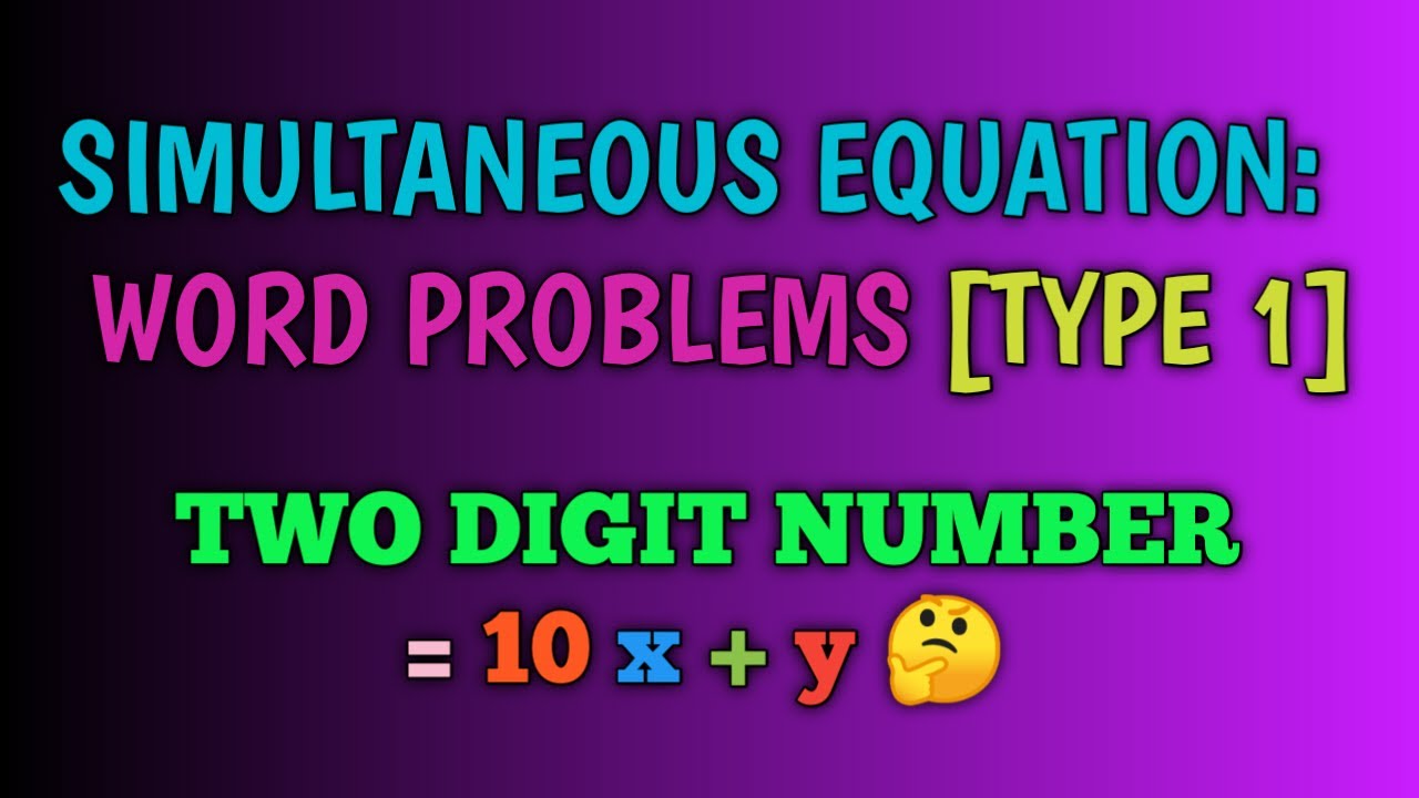 ALGEBRA || SIMULTANEOUS EQUATIONS || SOLVING WORD PROBLEMS || SPS SIR ...