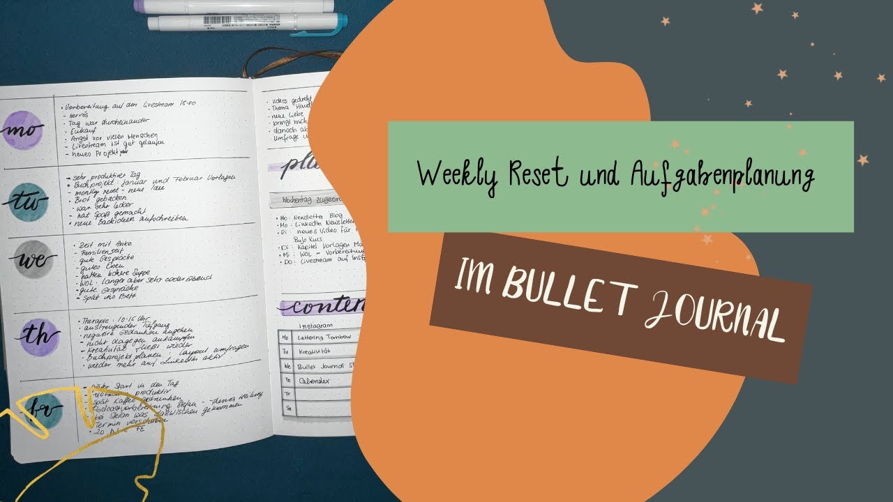 Bullet Journal Weekly Reset und Reflexion (minimalistisch und ...