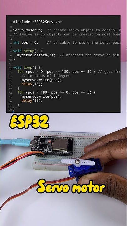 ESP32 SERVO MOTOR #servomotor #esp32 #engineering - YouTube