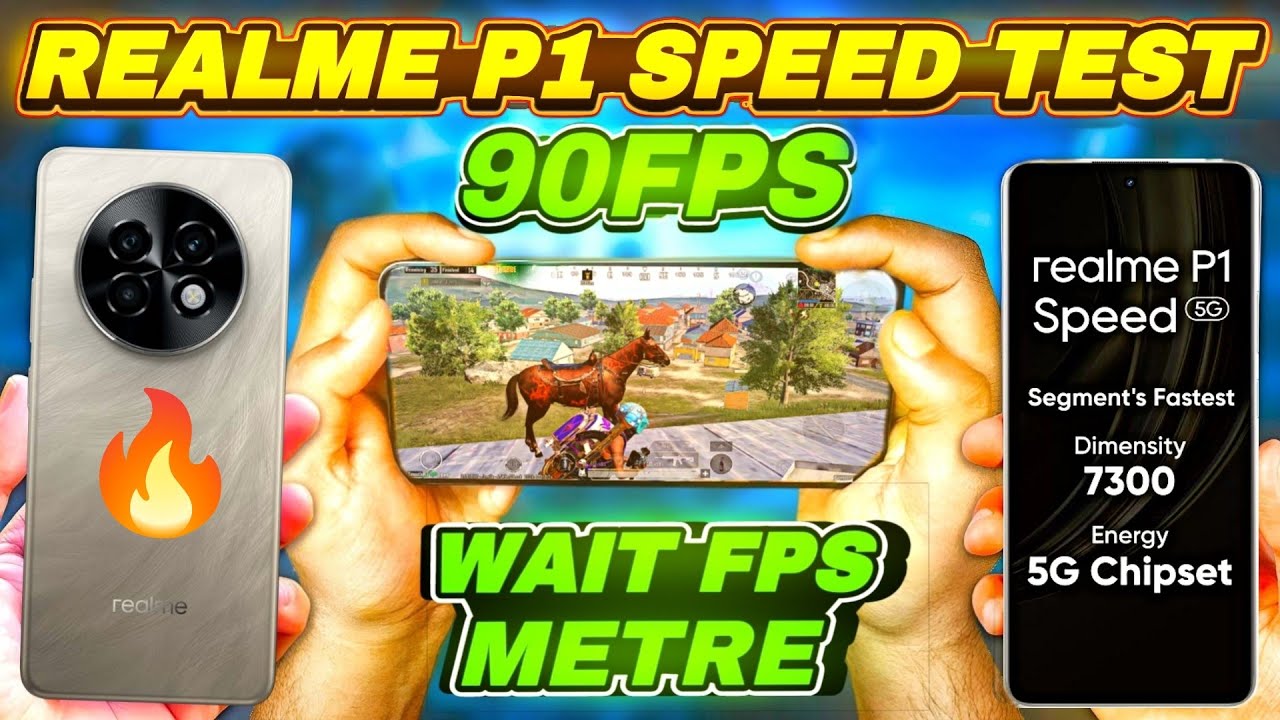 REALME P1 SPEED 5G BGMI SMOOTH + 90FPS GRAPHIC TEST 🥵 WITH FPS METRE ...