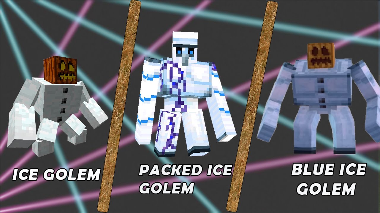 SPAWING DIFFERENT TYPES OF ICE GOLEM IN MINECRAFT - YouTube