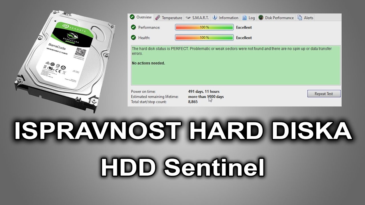 Kako proveriti ispravnost Hard Diska - Hard Disk Sentinel program - YouTube