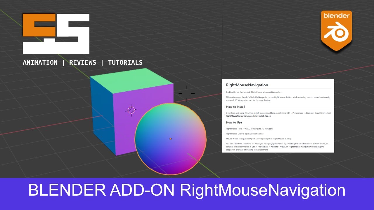 Blender add-on overview: RightMouseNavigation - YouTube