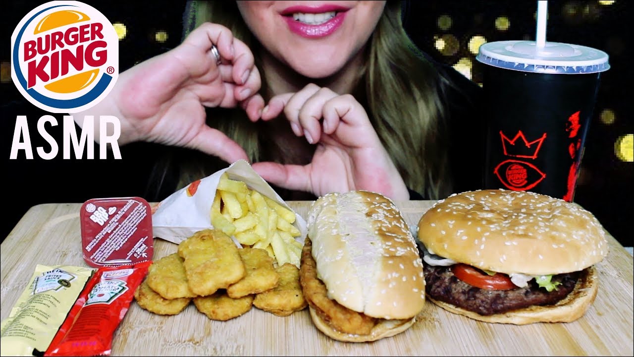 ASMR BURGER KING WHOPPER+CHICKEN NUGGETS+LONG CHICKEN+FRIES CRUNCHY ...