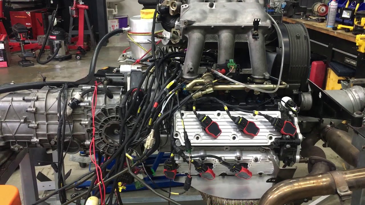 Porsche Mahle 3.8 engine bench high rev test - YouTube