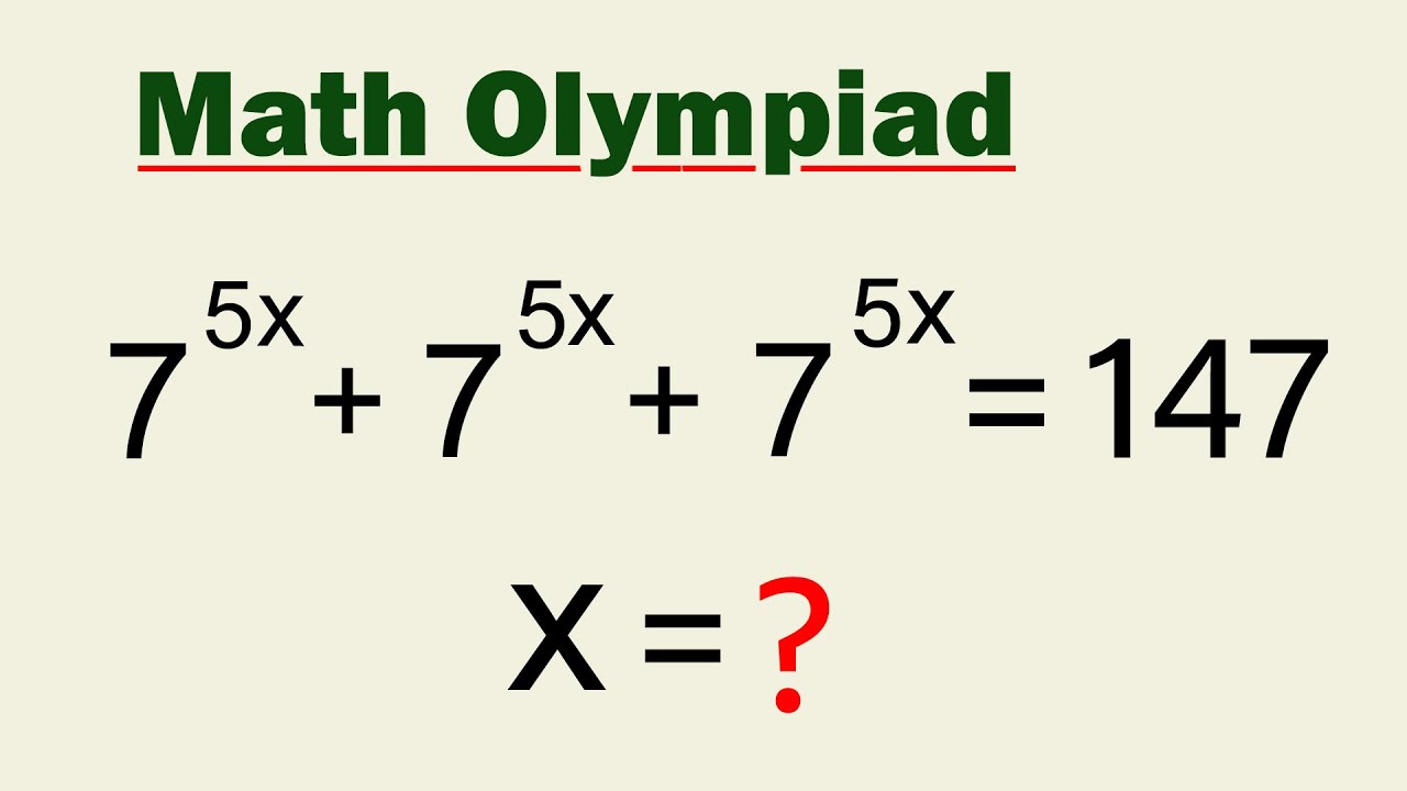 Math Olympiad | A Nice Exponential Problem | Grade 8 | VIJAY Maths ...