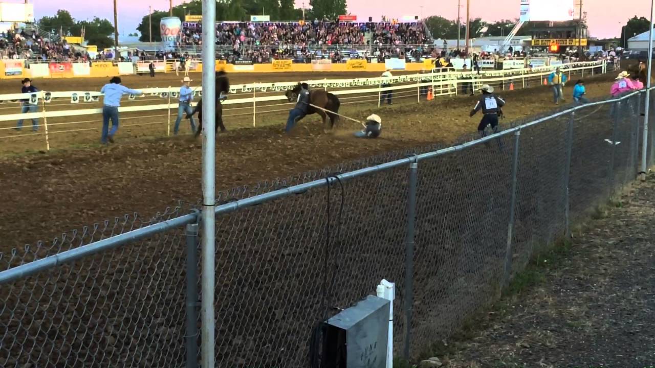 Red Bluff Round Up wild horse race Friday night - YouTube