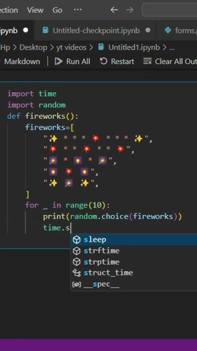 Fireworks Using Python Shorts Pythoncoding India Ytshorts Indendenceday Youtubeshorts